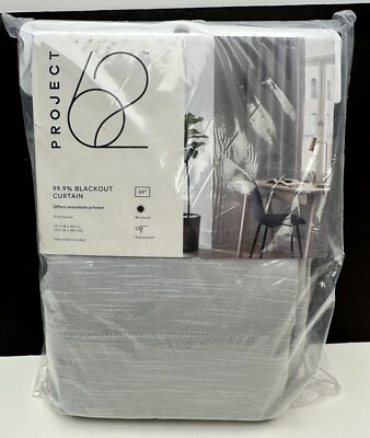 Project 62 Gray Henna Blackout Curtain Panel 63x50 Rod Pocket 1x Panel ...