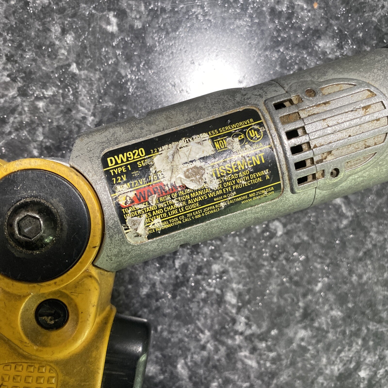 DeWALT Dw920 7.2 Volt Drill Screwdriver Batteries Charger Case ...