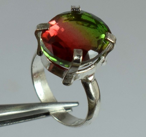 Bi Colore Anguria Tormalina 17.30 CT Ovale Gemma Anello Investimento ...