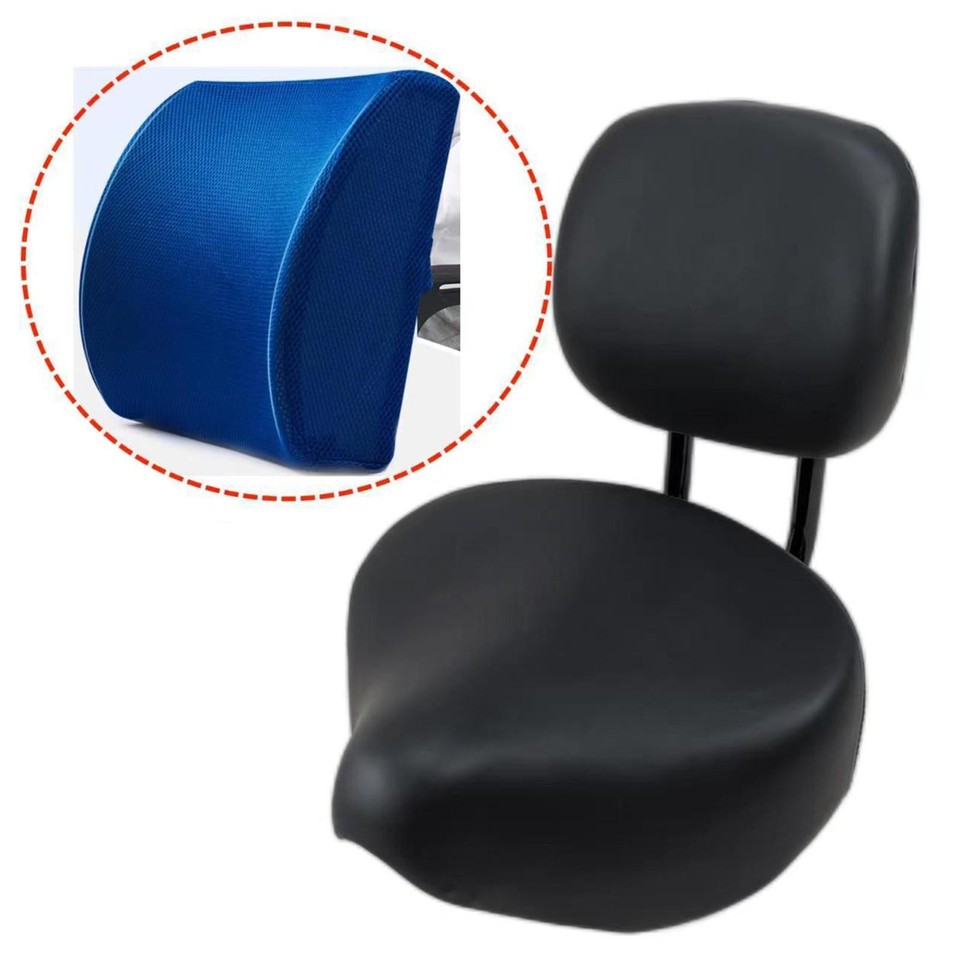 Bike Seat with Backrest,Bicycle Seat PU Leather with Back Support ...
