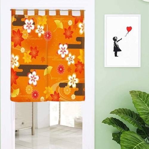 Banksy Noren Curtain Autumn Leaves Maple Shading 85x120cm | eBay