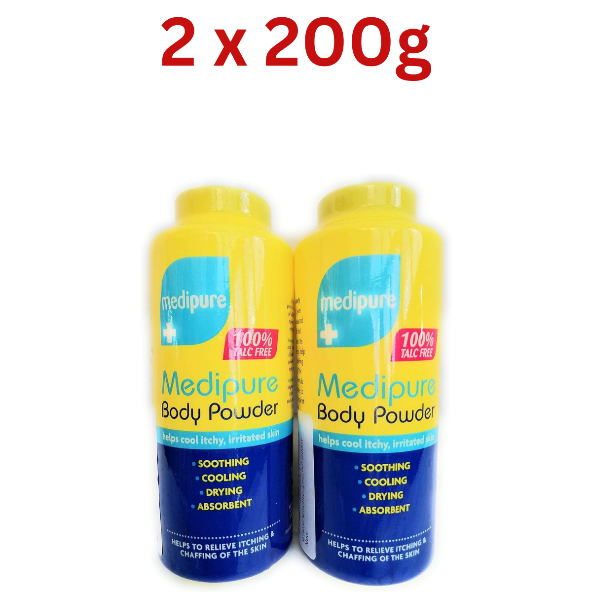200g Medipure Medicated Body Powder 100% Talc Free Helps Irritated Skin ...