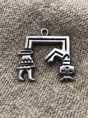 Navajo Native American Felix Joe FJ Sterling Silver Kachina Pendant | eBay