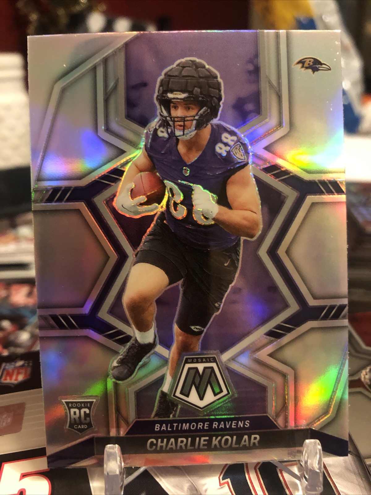 Charlie Kolar 2022 Mosaic Silver Prizm #363 Baltimore Ravens | eBay