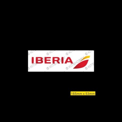 Iberia - Líneas Aéreas de España Logo Sticker (Size 16.5 cm x 5.3 cm ...