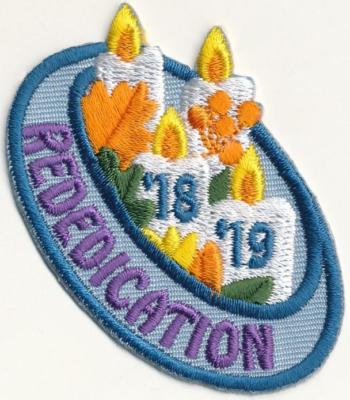 Girl REDEDICATION '18-'19 2018 Ceremony Fun Crest Patches Badge SCOUTS ...
