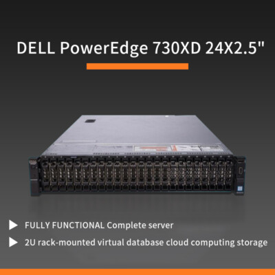 Dell PowerEdge R730XD 24 SFF Server 2x E5-2690v4 2.6GHz 128Gb RAID H730 ...