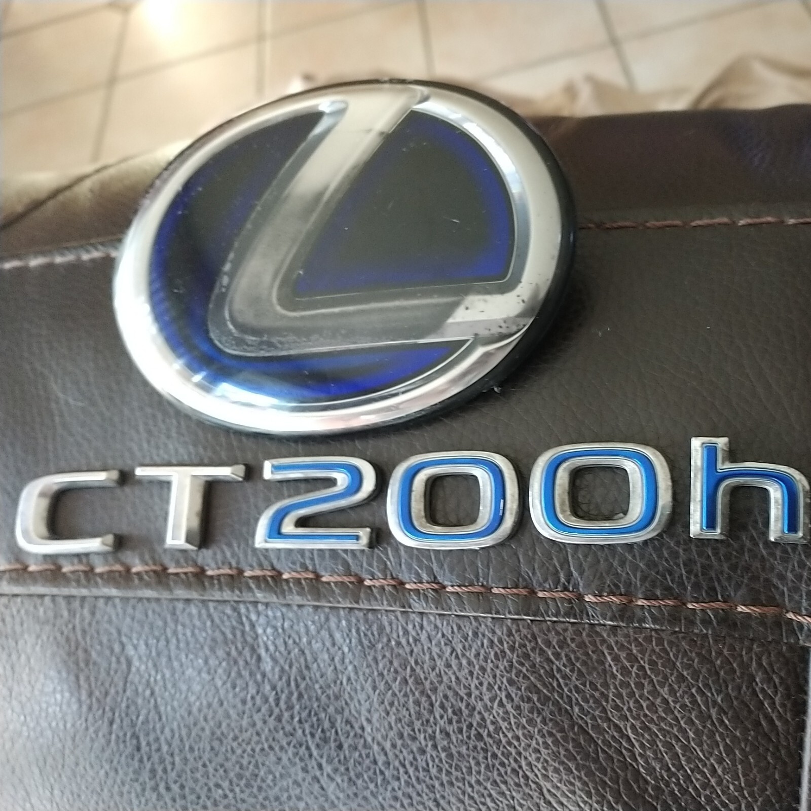 LEXUS CT200H CHROME AND BLUE LETTERING EMBLEM WITH LOGO OEM USED REAR ...