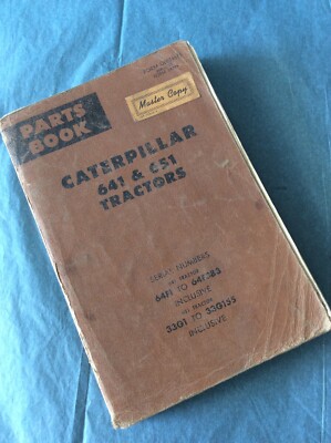 Caterpillar 641 & 651 Tractors Parts Book 64F-383 33G-155 Guide Manual ...