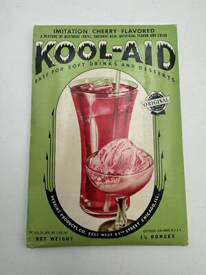 Vintage 1930s Kool-Aid Drink Imitation Cherry Flavor Package NOS RARE ...