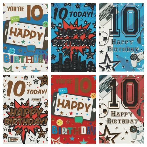10th Birthday Card ~ Boy's / Male 10th ~ 10 Today Happy Birthday | eBay