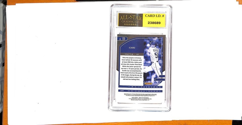 2022 Panini Absolute Ichiro # 100 Mariners ASG 10 Mint #D | eBay