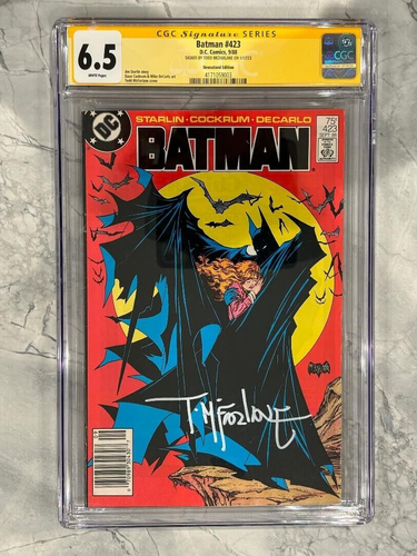 BATMAN # 423 - NEWSSTAND EDITION - Signed Todd McFarline - 1988 ...