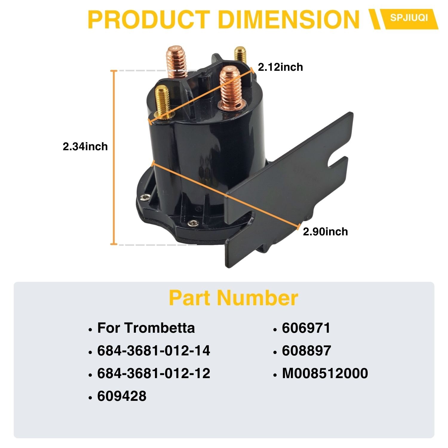Heavy Duty Solenoid Relay 36V Continuous Switch for Trombetta 684-3681 ...