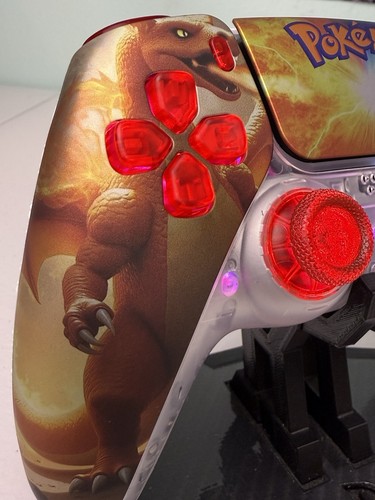 Pokémon Charizard Vs Pikachu - RGB LED - Custom Wireless Controller 4 ...