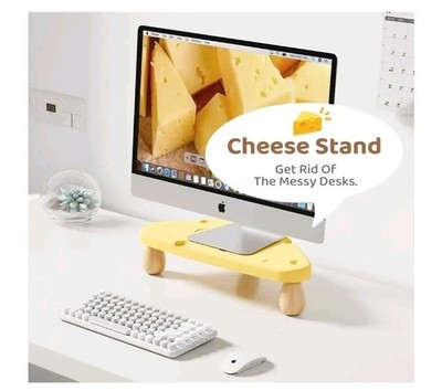 Riser Yellow Corner Desk Holder for Computers/Monitors, Cute Office ...
