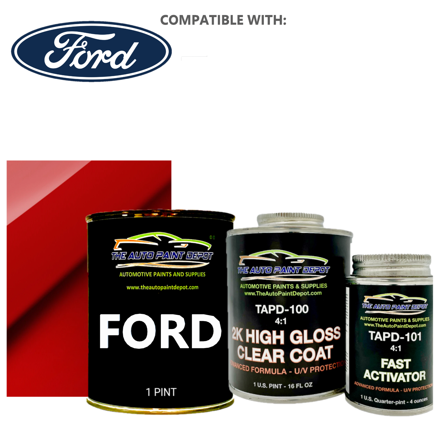 TAPD Touch up Paint for FORD, E4/F1 - RED All Models/AllYears | eBay