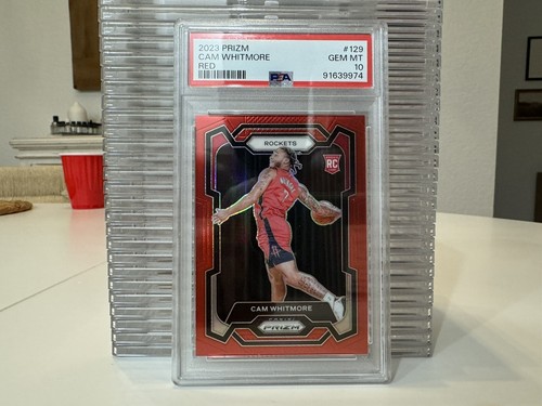 2023 Panini Prizm Cam Whitmore Red /299 Rookie RC #129 PSA 10 SP SSP ...