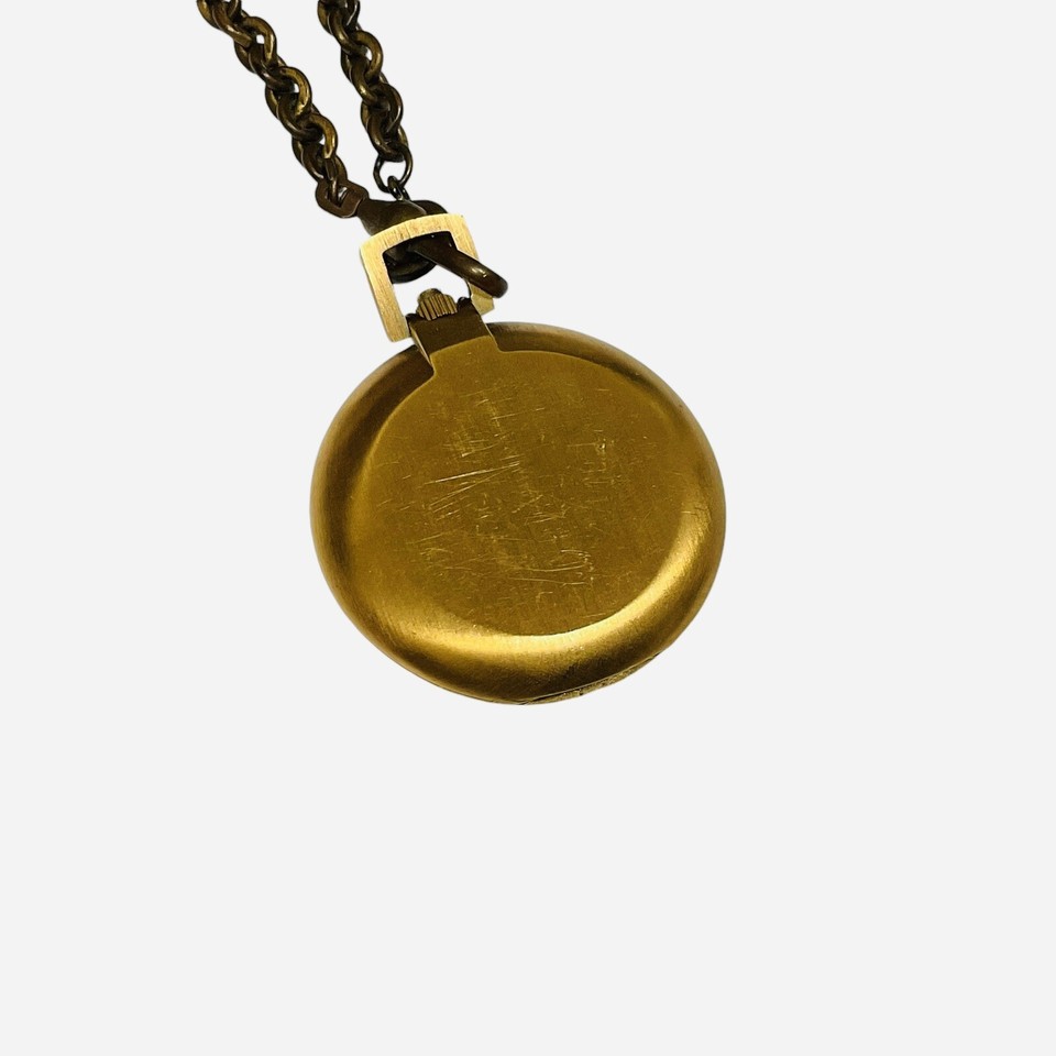 Austin Quartz Pocket Watch Chain Swiss Made Gold Plated Vintage ...