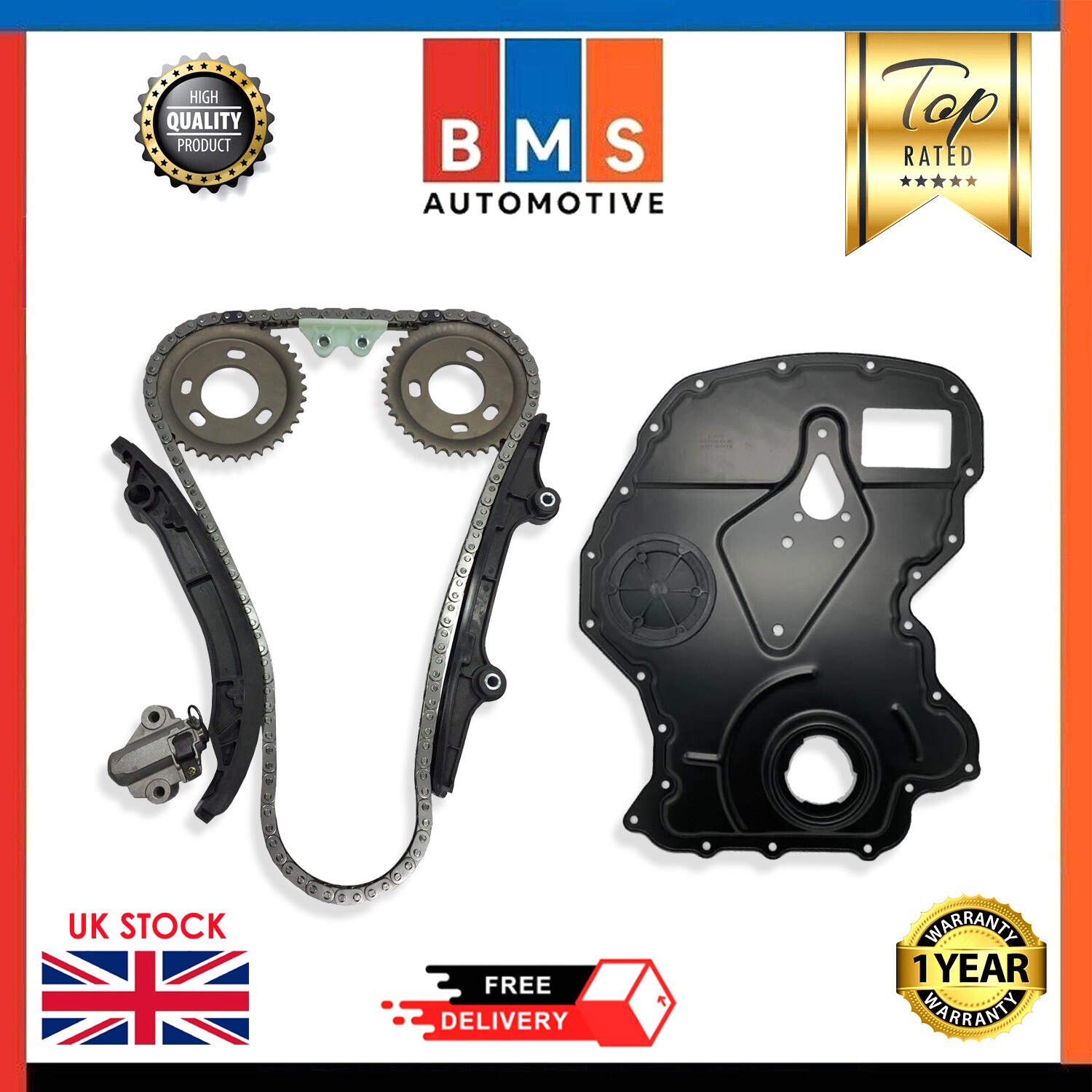 FORD P8FA TIMING CHAIN KIT WITH TIMING COVER 2.2L TDCI DIESEL TRANSIT ...
