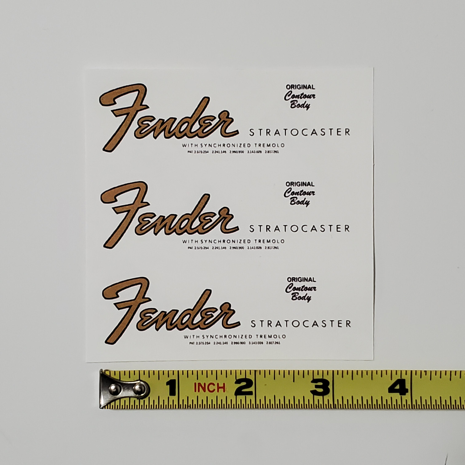 Fender 60's Strat Waterslide Guitar Neck Headstock Decals (Set of 3) | eBay