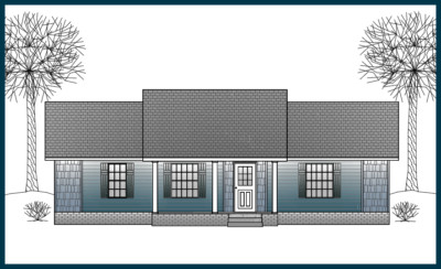 Ranch House Plans 1392 SF 3 Bed 2 Bath Open Floor - Split BR ...