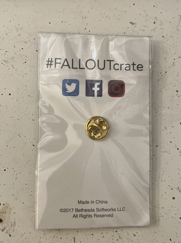 Fallout 4 76 2 3 New Vegas Crate # 1 Vault-Tec Pin PlayStation 4 Xbox ...
