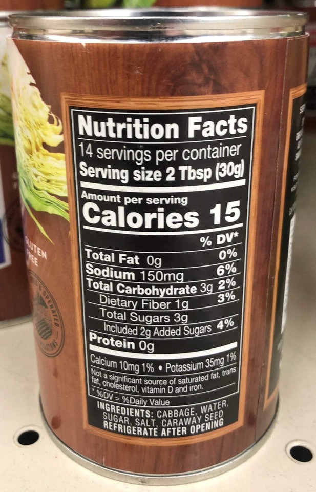 4 CANS Silver Floss Bavarian Style Kraut 14.4 oz Can Sauerkraut Pickled ...