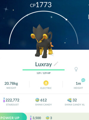 Pokemon Shiny Luxray Registered Or 30 Days Legacy Move | eBay