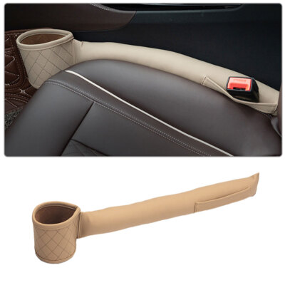 Car Seat Gap Filler Pocket Leather Auto Seat Leak Stop Pad Soft Padding ...
