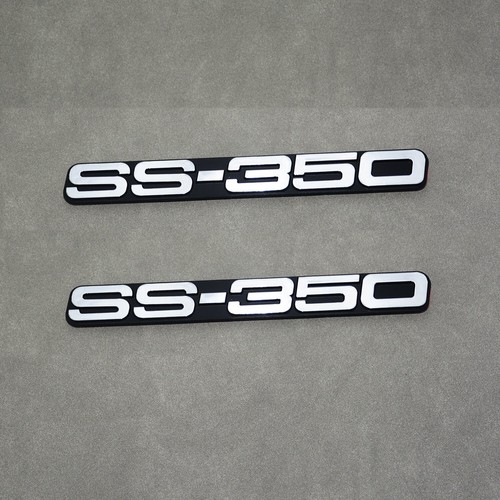 2Pc Fits 1988-2000 C1500 SS-350 Emblem SS 350 Badge Chrome Black New | eBay
