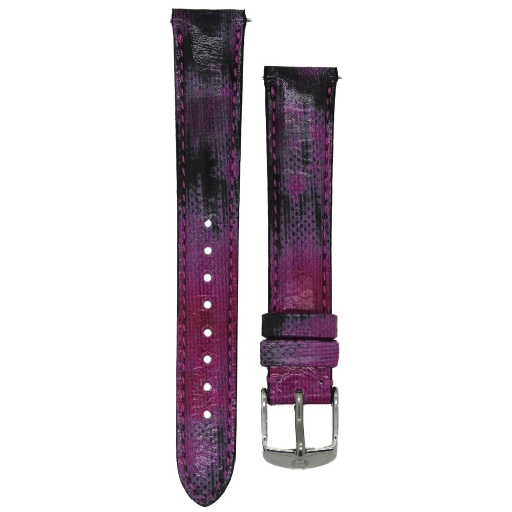 Michelle 134830 Womens 16mm Pattern Leather Buckle Closure Watch Strap ...