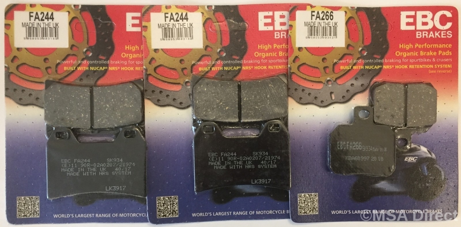 EBC Organic FRONT and REAR Disc Brake Pads Fits DUCATI ST2 (1997 to ...