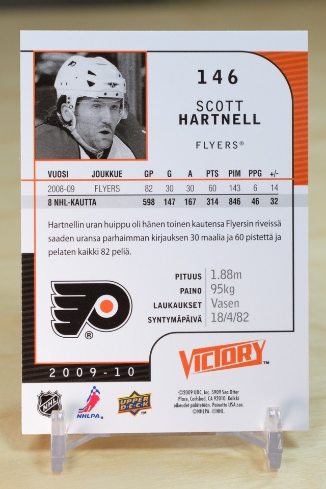 2009-10 UD Victory Finnish Base #146 Scott Hartnell - Philadelphia ...