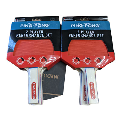 The Original PING PONG (2)2-Player Performance Sets - 4 Racket/Paddle ...