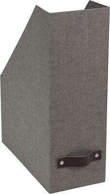 OB Bigso Estelle Canvas Fiberboard Upright Magazine Storage Box | Gray ...