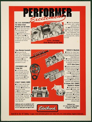 Edelbrock 2101 Performer Auto Manifold Torker Tunnel Ram Vintage Print ...