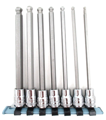 GearWrench 7 Pc, 6" Long, Metric Ball Hex Socket Driver Set, 4-10mm, 3/ ...