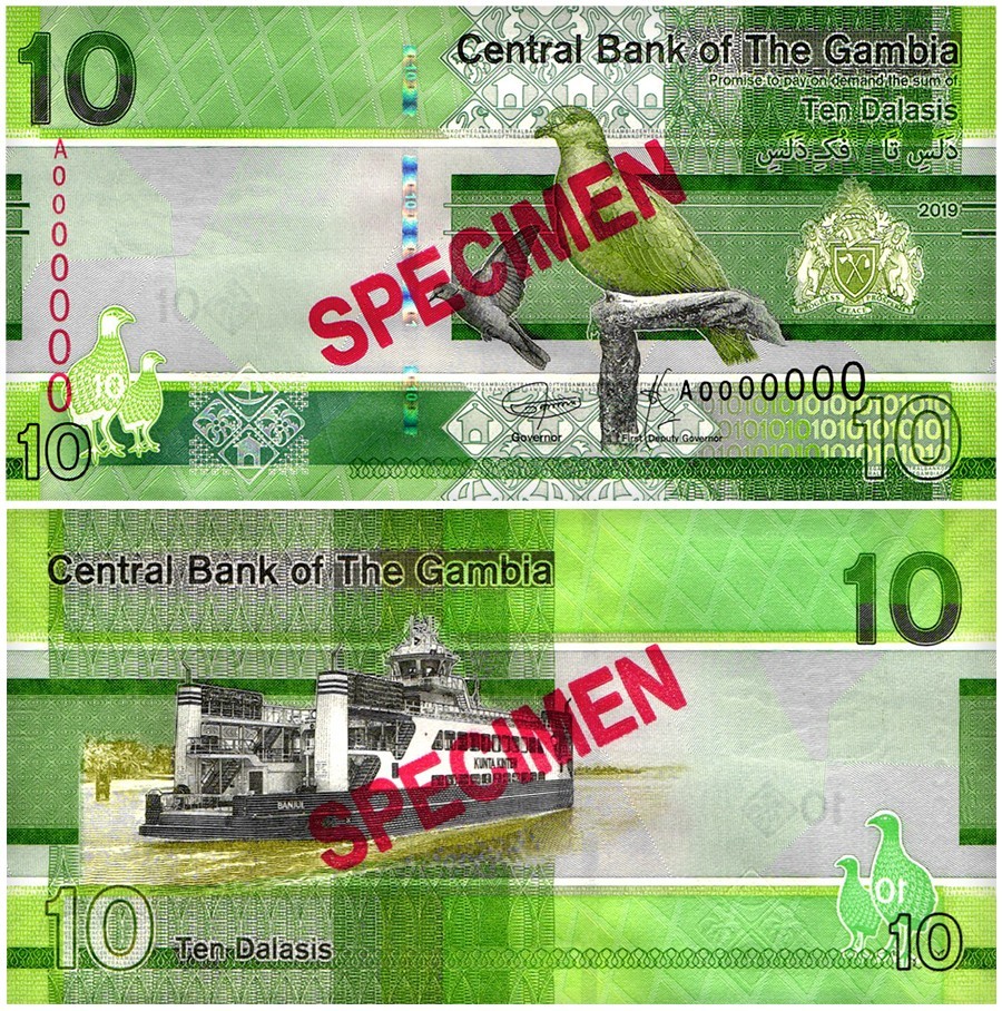 Gambia 5-200 Dalasis 6 Pieces Full Set, 2019, P-37as-42as, UNC ...