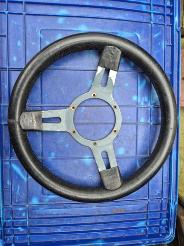 Mountney 13 Inch Black Leather Steering Wheel | eBay UK