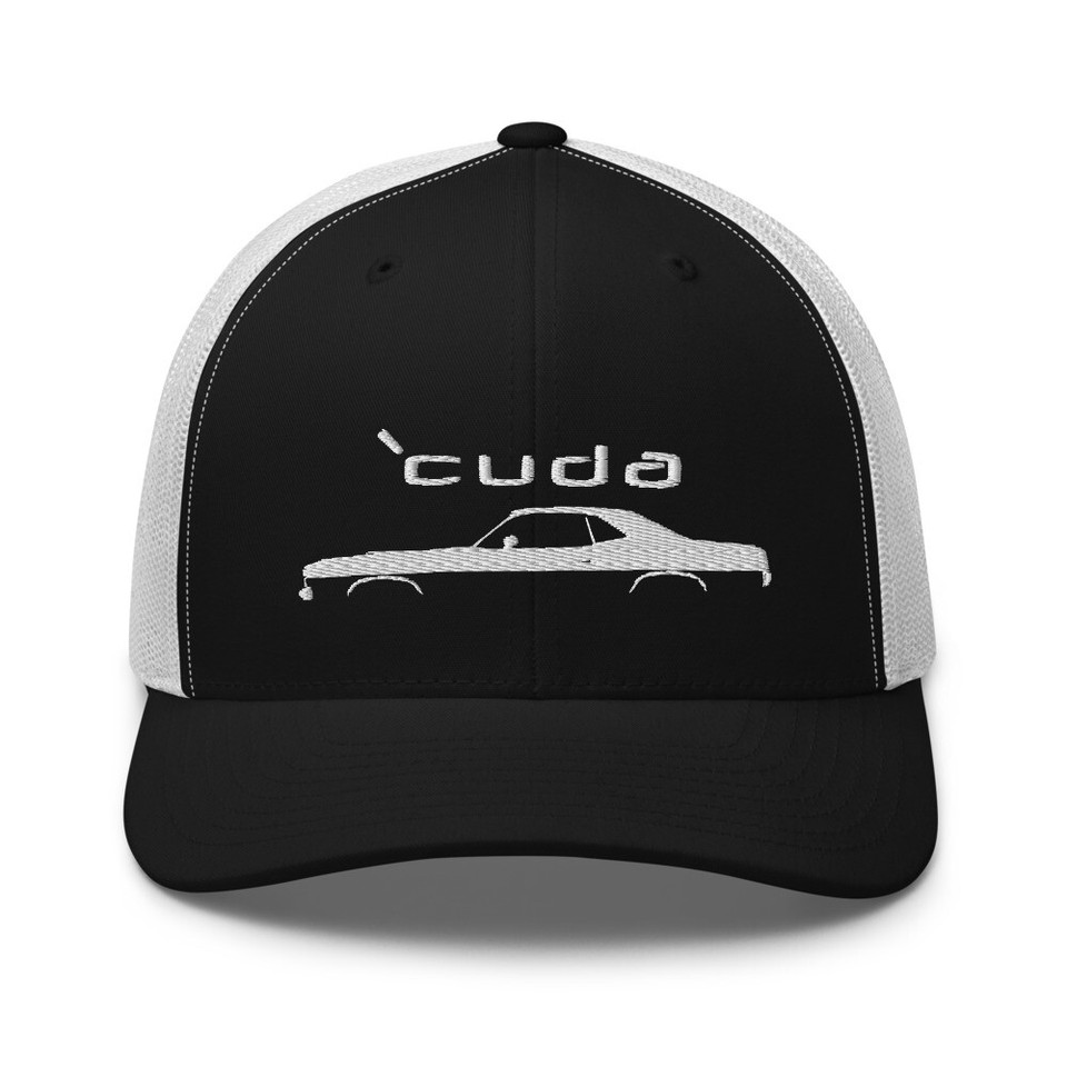 Hemi Cuda Muscle Car Silhouette Classic Car Barracuda Cap Snapback hat ...