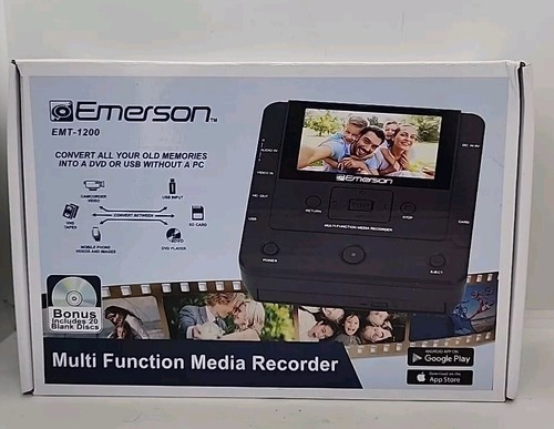 NEW Emerson EMT-1200 Multi Function Media Recorder with LCD Screen, Black | eBay