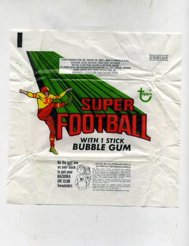 1970 Topps Super Football Wrapper lot of 2-10c Wrappers | eBay