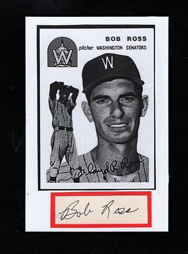 1954 BOB ROSS WASHINGTON SENATORS AUTOGRAPHED 4x6 CUT W/PHOTO | eBay