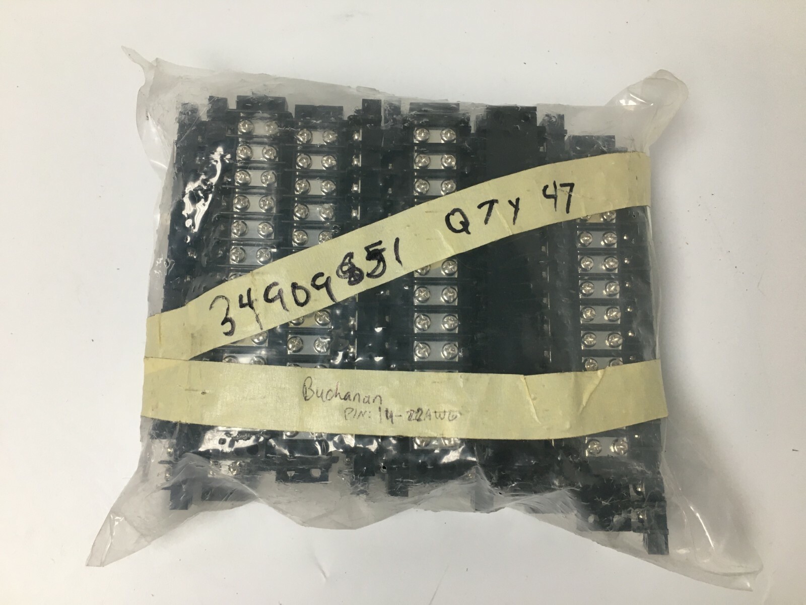Lot of 47 Tyco Buchanan Terminal Block 8 Position 14-22 AWG | eBay