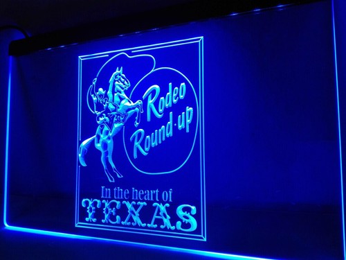 Enseigne lumineuse néon LED Cowboys Horse Rodeo Texas Bar cadeau ...