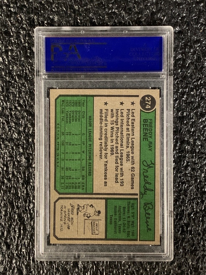 1974 Topps Baseball #274 Fred Beene PSA 8 | eBay