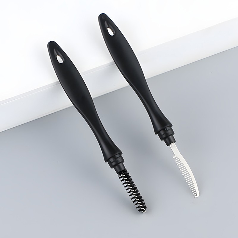 Black Spiral Eyebrow Brush With Transparent Dust Cover Brow Comb ...
