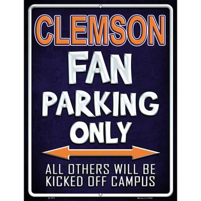 Clemson Metal Novelty Parking Sign | eBay