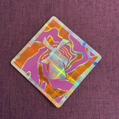 Dutch Bros Holographic Pink Orange Silver Windmill Sticker April 2021 ...